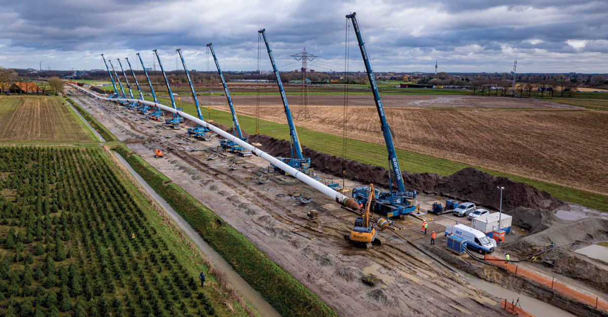 Succesvolle gestuurde boring en intrekking leiding door V&SH afdeling ...